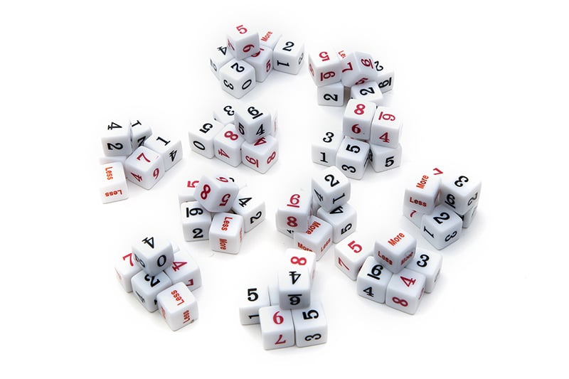 Numbered Dice Collection, (qty 15)
