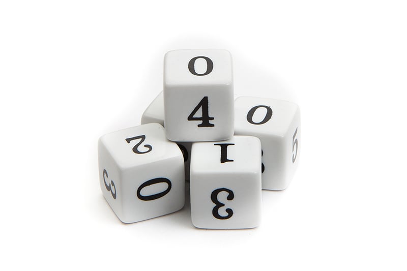 how dice are numbered