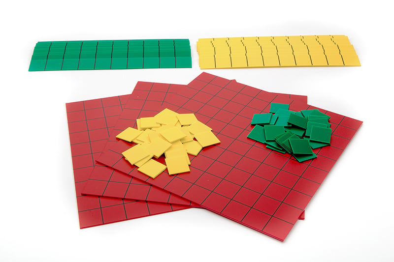 Large Base Ten Area Pieces Set, Plastic